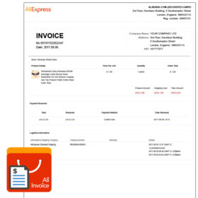 Ali Invoice - You can get an AliExpress invoice in a single click!