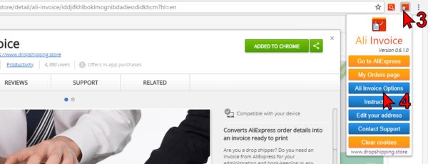 Ali Invoice - Instructions - Dropshipping Store
