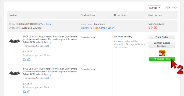 Ali Invoice FREE - Instructions - Dropshipping Store